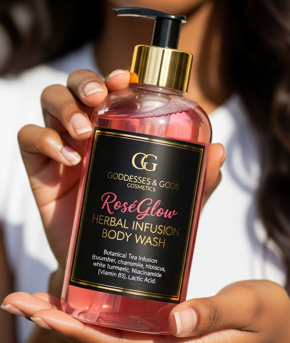 RoséGlow Herbal Infusion body Wash – Goddesses & Gods Cosmetics
